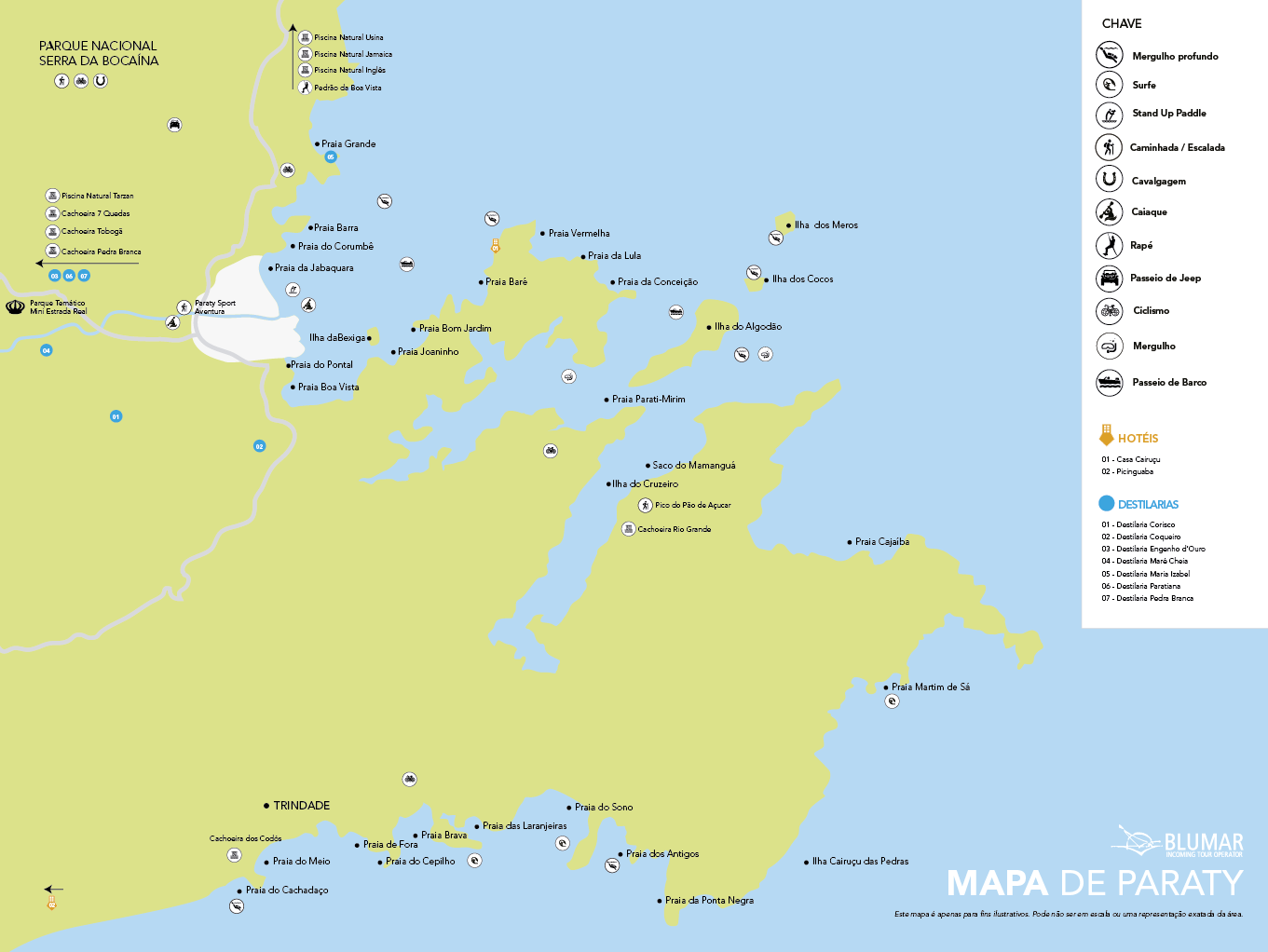 Conheça o Mapa de Paraty - Blumar Turismo